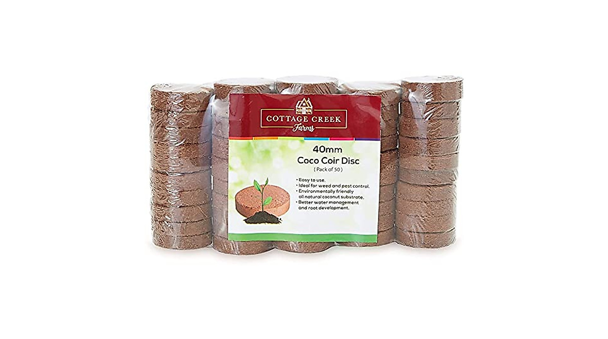Coco Coir Pellets - 50 Pack for Easy Seed Starting & Transplanting