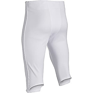 CHAMPRO Boys' Touchback Youth Football Practice Pants, White, Large