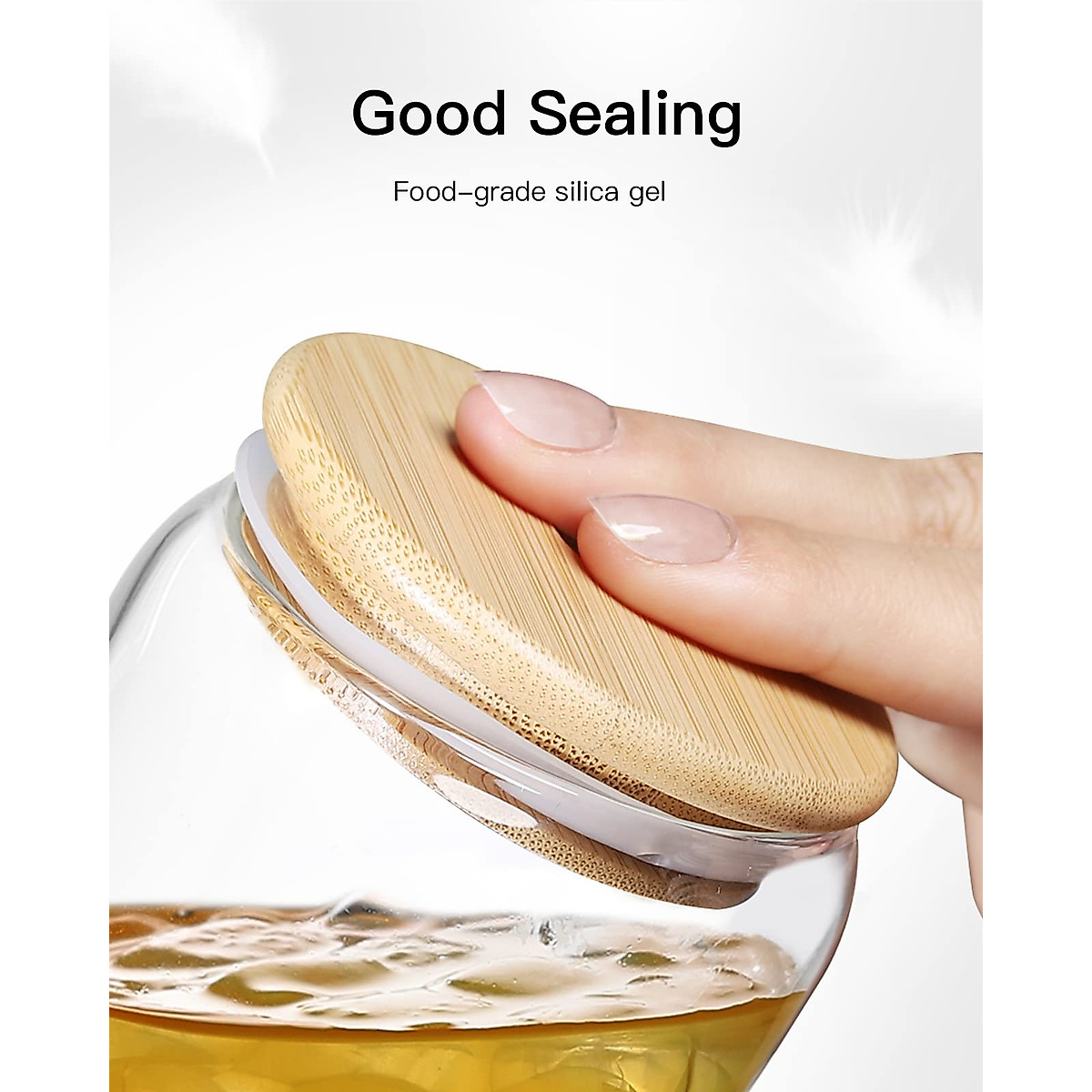 6 Pack Bamboo Lids for Glass Cups, Fit for 16oz 20oz Beer Can Glass and Regular Mouth Mason Jars, Natural Bamboo Lids with Straw Hole