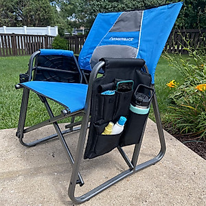 STRONGBACK Patio and Director Chair Upgrade Cup Holder and Multi Pocket; Room for Phone, Water Bottle, and Sundries