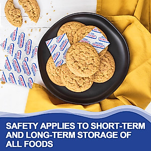 auhanth 100 Packs 100CC Oxygen Absorbers (10 Packs of 10), Food Grade Oxygen Absorbers for Long Term Food Storage in Vacuum Bag, Applicable to Mason Jars, Vacuum Storage Bags