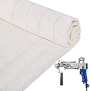 Primary Tufting Cloth with Marked Lines,Rug Backing Fabric,Monks Cloth for Cut/Loop Pile Tufting Gun, Punch Needle (82.7x78.7in)