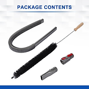 LANMU Dryer Vent Cleaner Kit Compatible with Dyson V15 V11 V10 V8 V7 V6 Outsize Vacuum Cleaner, Vacuum Attachments Hose Adapter Lint Brush Remover for Deep Cleaning