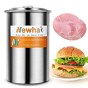 Newhai Ham Maker Meat Press Tool for Making Ham Meat Deli Meat Maker Homemade Lunch Meat Maker with Thermometer Stainless Steel
