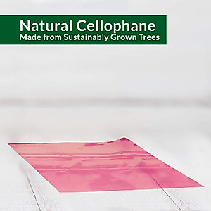 Oasis Supply Twistable Cellophane Wrappers for Candy, Holds Tight, for All Soft or Hard Candies, 4 x 4" 500 Sheets, Pink