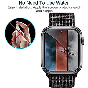LK 6 Pack Designed for Apple Watch Screen Protector 44mm, Apple Watch SE/Series 6 5 4 44mm & Series 8 7 45mm- Bubble Free Flexible TPU HD Clear Film for iWatch 44mm/45mm