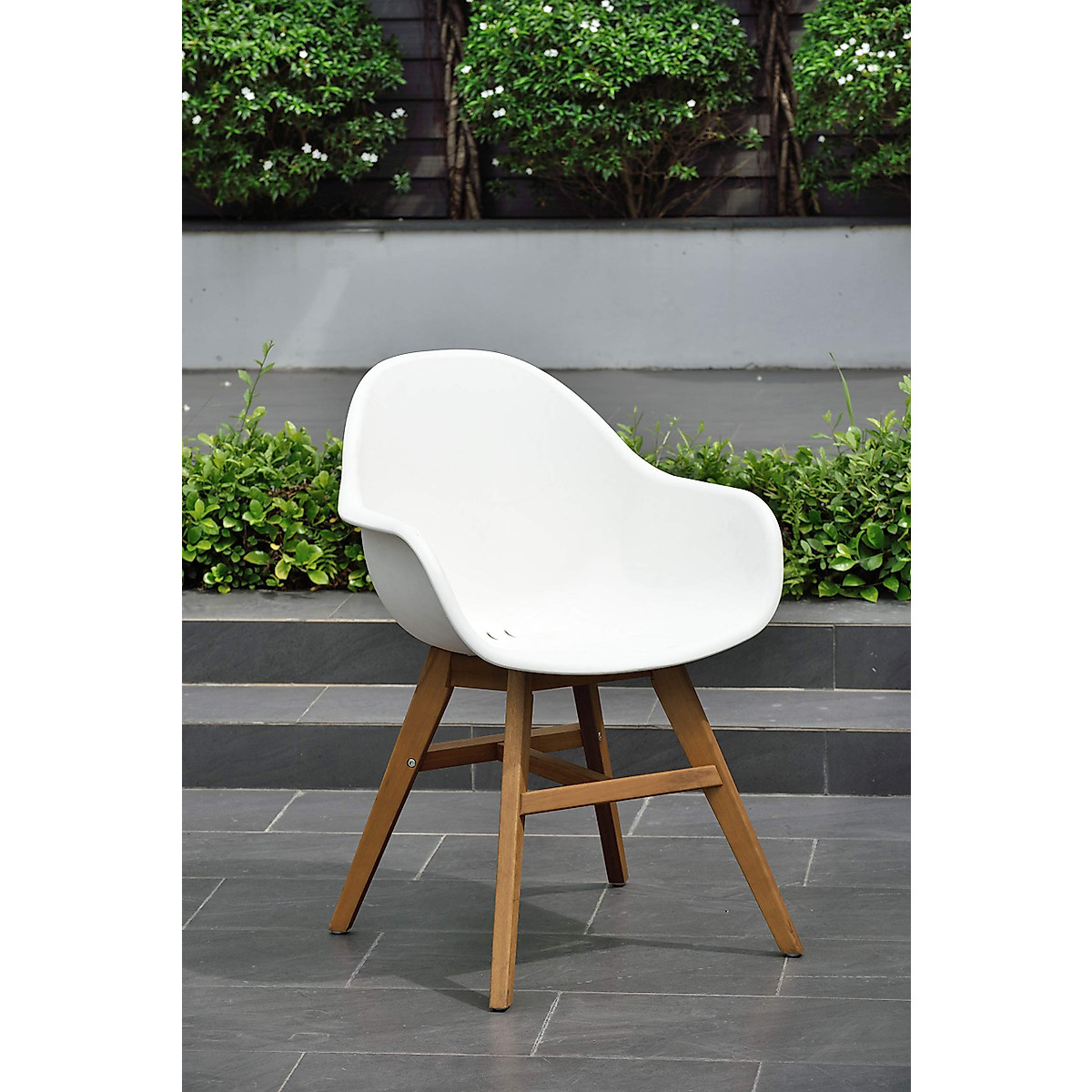 Amazonia Cannes Patio Dining Chair (Set of 2), Brown