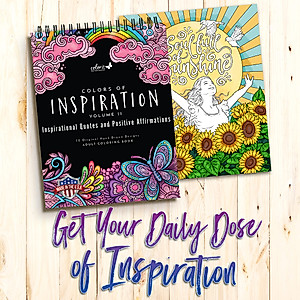 ColorIt Colors of Inspiration Volume 2 Inspirational Quotes and Positive Affirmations Adult Coloring Book, 50 Original Designs, Spiral Binding, USA Printed, Lay Flat Hardback Book Cover, Ink Blotter