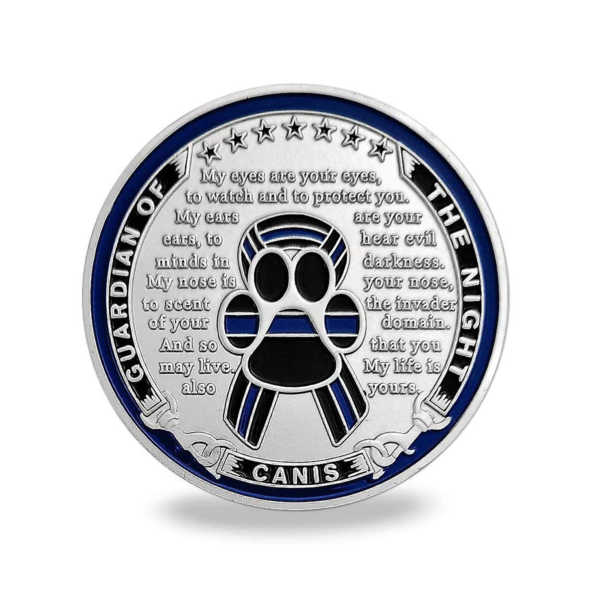 Police Dog K9 Challenge Coin Police Officer Canine Prayer Coins Gift