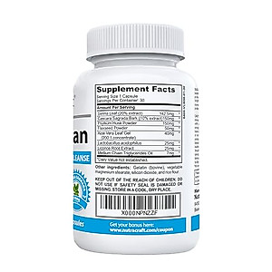 Nutracraft ColonClean #1 Colon Detox and Constipation Relief | Senna, Cascara Sagrada, Psyllium, MCT, Aloe and Probiotics | 30 Capsules