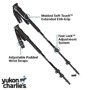 Yukon Elite Trekking Pole, Black, 83-0149