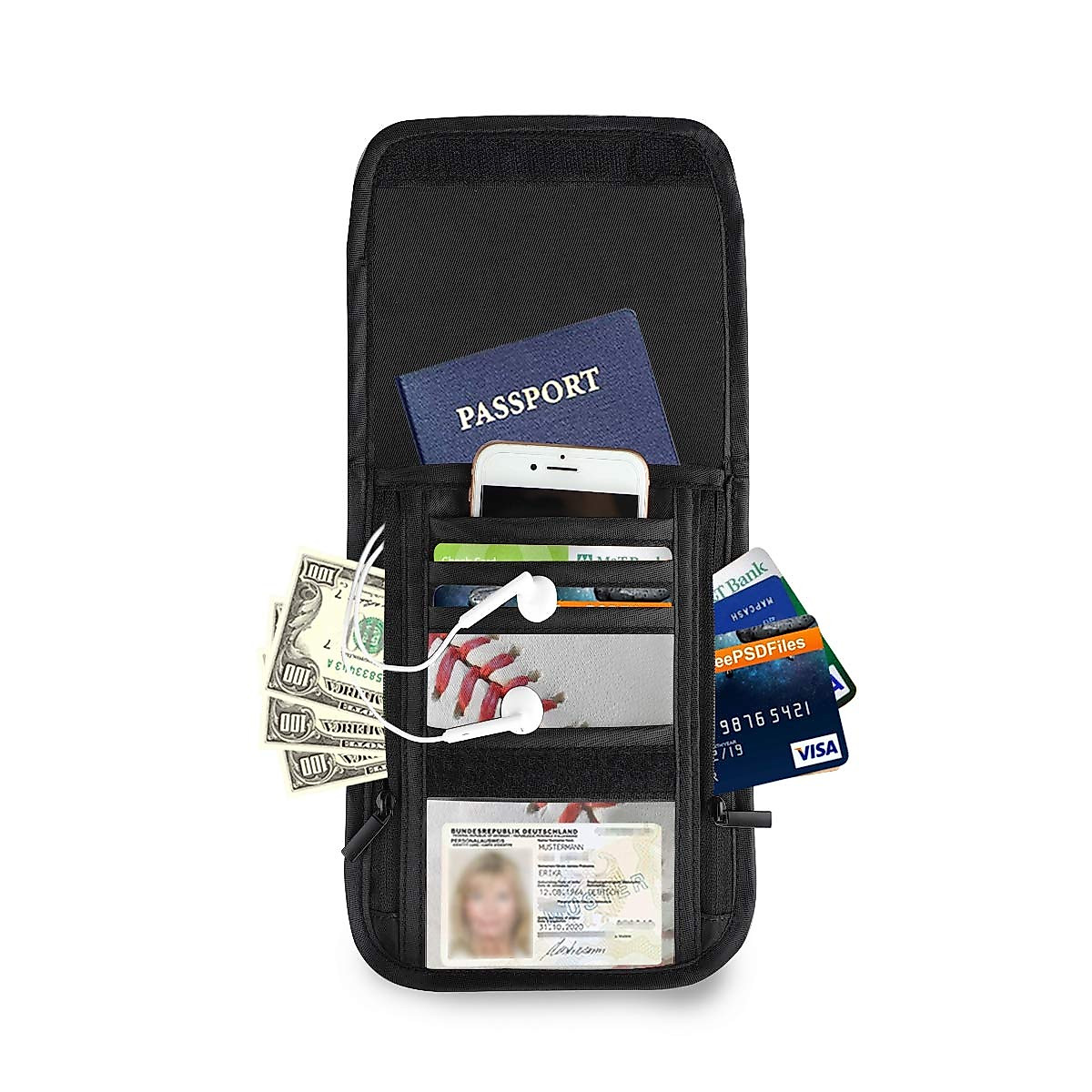 ALAZA Sport Ball Baseball Small Crossbody Wallet Purse Cell Phone Bag Rfid Passport Holder with Credit Card Slots