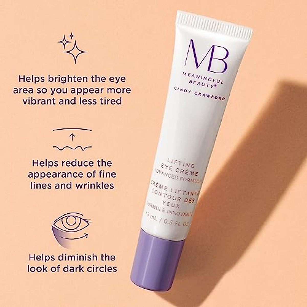 Meaningful Beauty Lifting Eye Crème Advanced Formula, Under Eye Care, 0.5 oz