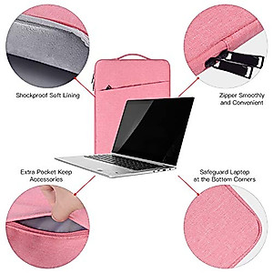 14 Inch Laptop Sleeve Case Bag for Asus Chromebook 14/Asus Vivobook 14/Zenbook 14, Samsung Galaxy Chromebook Go, Lenovo ThinkPad 14/ Flex 5 /Yoga, Dell XPS 15, Acer HP Chromebook 14(Pink)