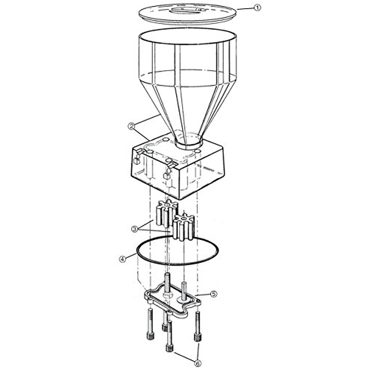 Pump Cover Assembly for Edhard F Series Double Filler Units, Replaces Edhard F-3001