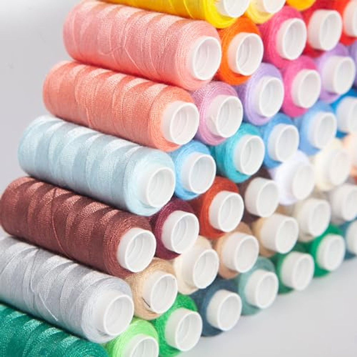 Bilieasy Sewing Thread Set 72 PCS All Purpose Polyester Thread kit Each 250 Yards for Hand or Machine Sewing (72 Color)