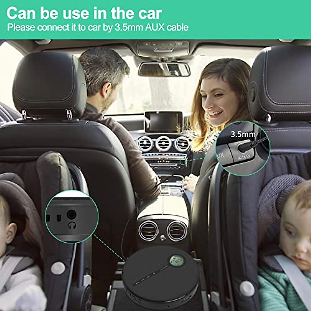 Rechargeable Portable CD Player with Bluetooth,ZUNKOM Compact Anti-Skip Walkman CD Player with Headphones &Dual Stereo Speakers for Home/Travel,Support CD MP3 USB AUX Input,2000mAh (Black)