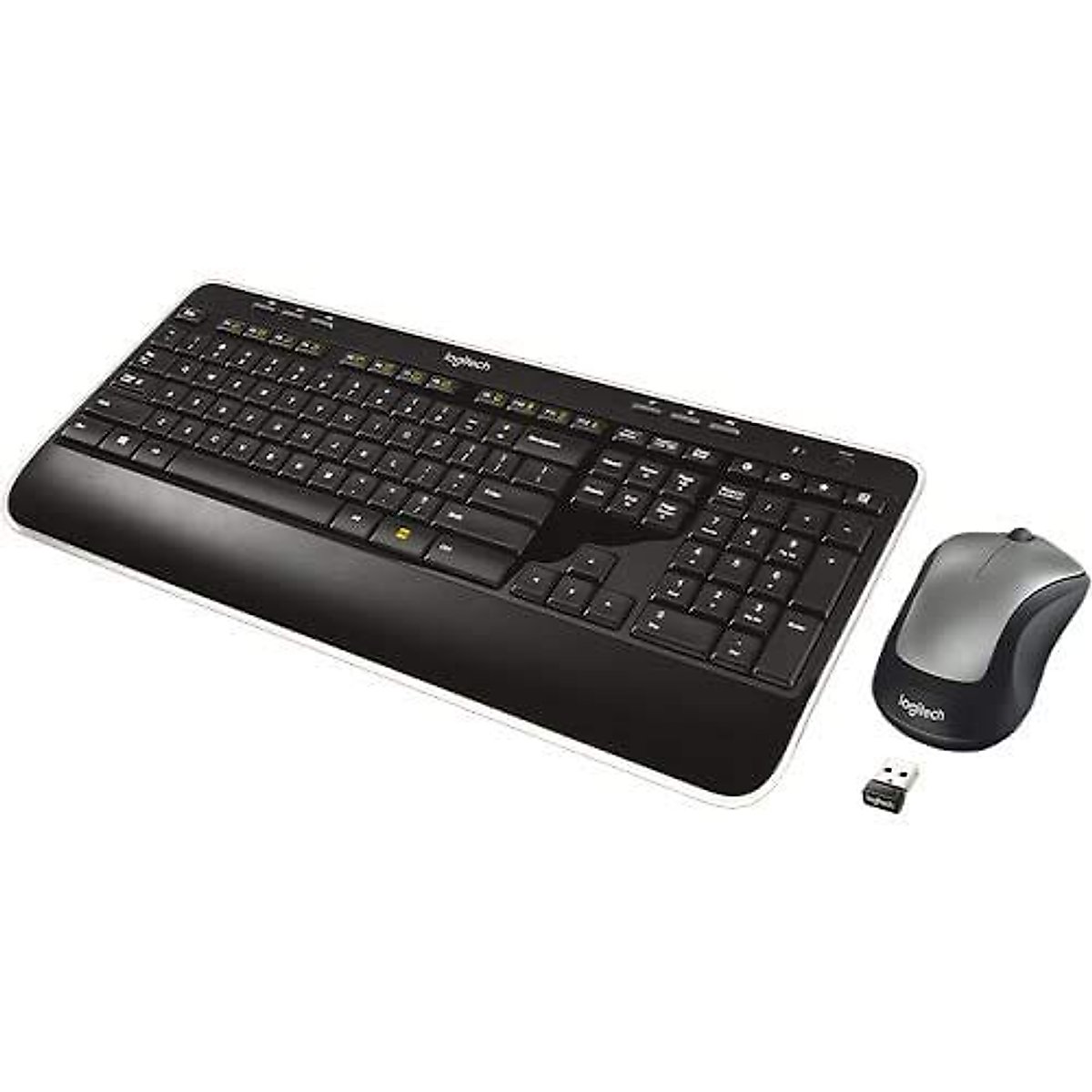Logitech MK520 Wireless Keyboard and Wireless Mouse Combo — Full Size Keyboard and Mouse Long Battery Life Secure 2.4GHz Connectivity Black
