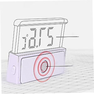 Housoutil 3pcs Digital Fish Tank Fishing Dog Birthday Hat Abs Thermometer Water Temperature Meter Fish Tank Thermometer Led Digital Thermometer Aquarium Digital Tube Light Energy White