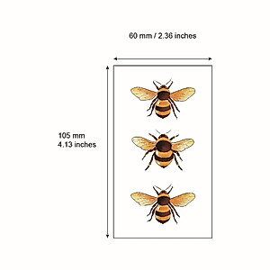 SanerLian Bee Insect Temporary Tattoo Sticker Ladybug Cartoon Fake Cartoon Boys Girls Kids Hand Arm Party Favor Waterproof 10.5X6cm Set of 12 (SF170)