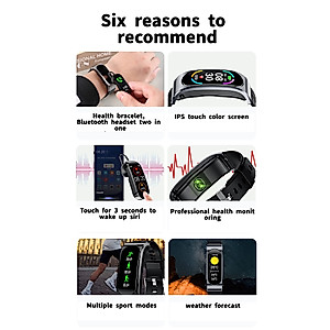 Smart Watch, Fitness Tracker for Men Women, Bracelet Band with 24 Hour Body Temperature Heart Rate Monitor Blood Pressure Blood Oxygen(SpO2) Waterproof smartwatch for iPhone Android Phones