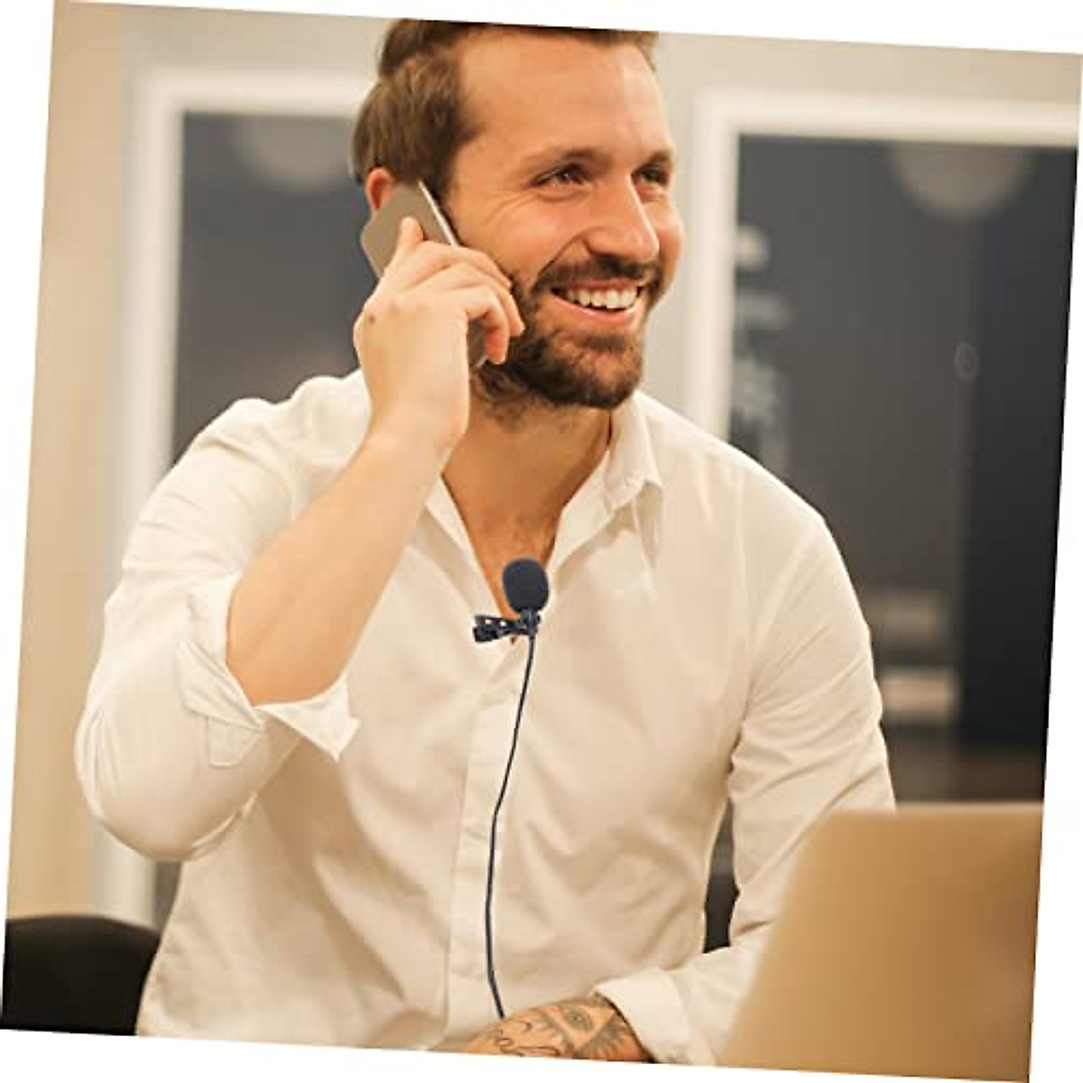 SUPVOX 1set Lavalier Mini Microphone Vlad and Niki Live Streaming Portable Wired Mic Lapel Clip-on Microphone Video Microphone Lapel Mic Grav Noise Canceling Microphone Miniature Aps