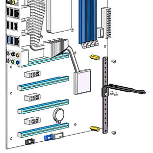 Kesoto Computer Graphics Card GPU Holder Adjustable Black Verticle Stick Mount Vertical GPU Sag Stand Bracket Support Stand for ATX E-ATX
