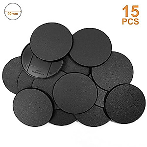 Evemodel 90mm 15pcs Round ABS Plastic Model Bases for Wargame Tabletop Military Simulation Scene
