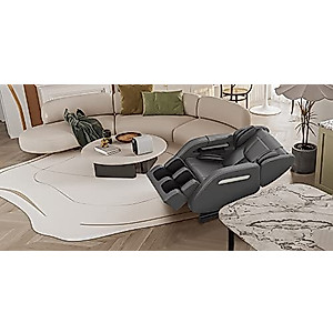 SMAGREHO 2022 New Massage Chair Recliner with Zero Gravity, Full Body Air Pressure, Heat and Foot Roller Included(Black)