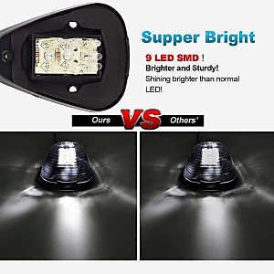 5 X Cab Marker Light,Smoke Lens White LED Cab Roof Running Lights, Accessories Light w/Wiring Pack Compatible with 1999-2016 F150 F250 F350 F450 F550 F650 F750 E150 E250 Super Duty Pickup Trucks