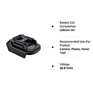 FirstPower Battery Adapter for Makita 18V Lithium-ion Power Tools,Convert Milwaukee 18V or Dewalt 20V Lithium-ion Battery to Makita 18V Lithium-ion Battery