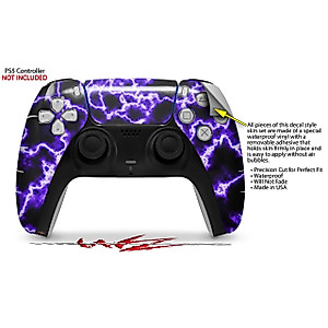 WraptorSkinz Skin Wrap compatible with Sony PS5 DualSense Controller Electrify Purple (CONTROLLER NOT INCLUDED)