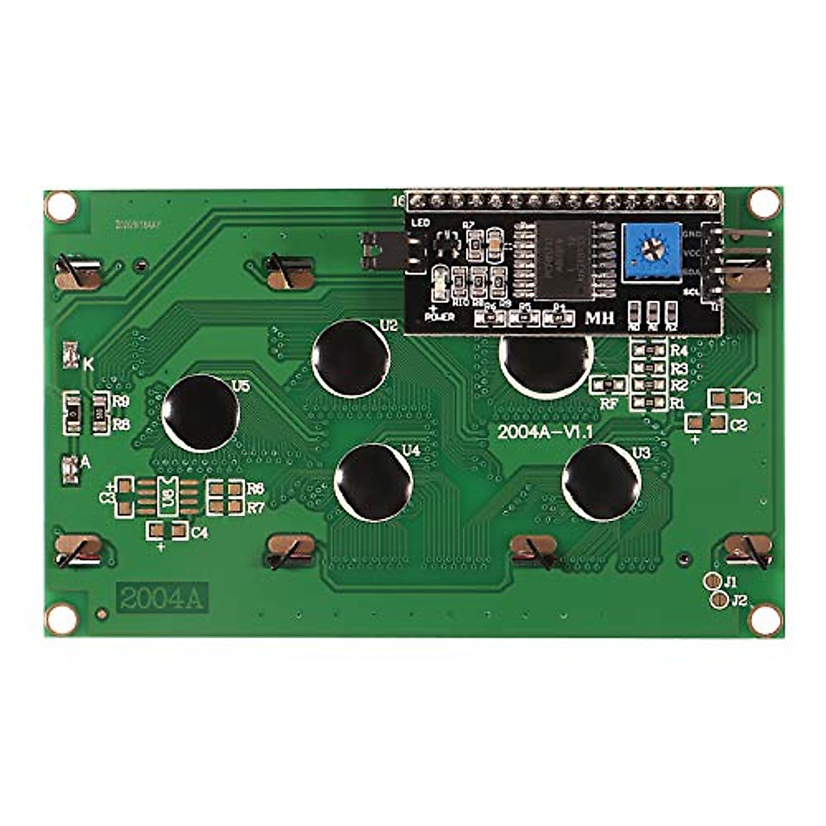 ALMOCN IIC I2C TWI Serial 2004 20x4 LCD Display Module with I2C Interface Adapter Green Backlight for Arduino MEGA256(Green)