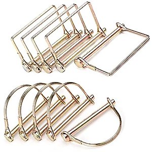 10 Pcs Safety Coupler Pins Kit - 1/4-inch Trailer Coupler Pin - Heavy-Duty Coupler Pin - Spring Steel- Long Lasting - One Kit with Multiple Uses by Automajor