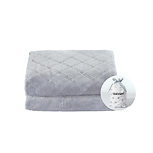 CREVENT Comfy Small Plush Flannel Fleece Throw Blanket for Infant Girls and Boys/Kids/Toddlers Spring Summer All Seasons(30"X40" Light Grey)