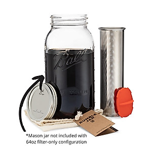 Rumble Jar - Next-Gen Cold Brew Coffee Maker for Mason Jars - 200 Micron Filter Is Ideal for Coarse Grounds & Stronger Coffee - Standalone Filter (Mason Jar not included)