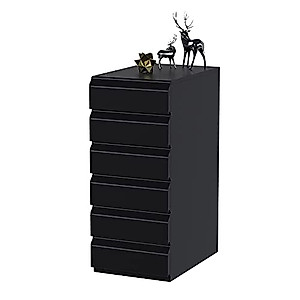 Aobabo 6 Drawer Chest Storage Cabinet Used Under Desk, Modern Floor Storage for Office Living Room Bedroom,6-Layer Vertical Drawer Cabinet for Home&Office…