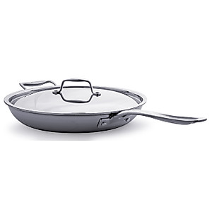 Culina 12" Tri-Ply Frying Pan, 18/10 Stainless Steel
