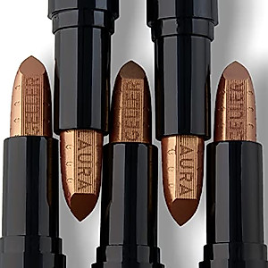 LAURA GELLER NEW YORK Gorgeous in Gold Rich Full-Coverage Lipstick, Limited Edition Gold Frosted Lip Color, Brilliant in Blush