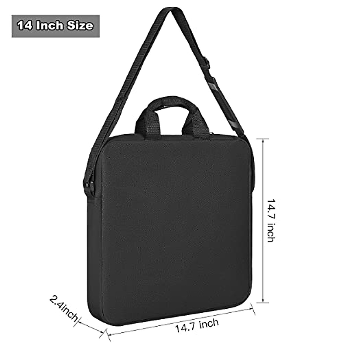 CASEDAO Photography Carrying Bag for 12" Ring Light,12 x 12 inch Selfie Ring Light Protective Carrying Bag, Portable Desk LED Ring Light Case for 12" Camera Ring Light-Black