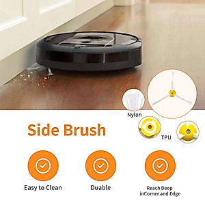 Amyehouse Replacement Parts Kit Bristle Flexible Beater Brush & Aero Vac Filter & Side Brush Compatible with iRobot Roomba 600 Series 595 610 614 618 620 630 640 650 660 680 685 690 692 694 695 Vacuum