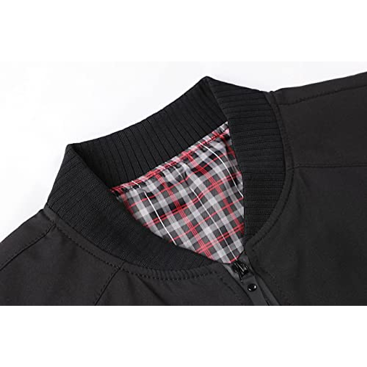 Lentta Men's Slim Fit Lightweight Softshell Bomber Jacket Coat Fall Jackets For Men (Large, Black 001)