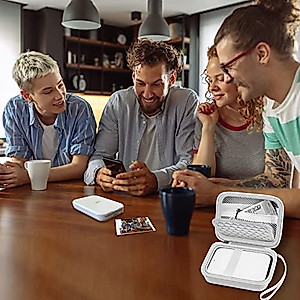 Case Compatible with Canon for Ivy/for Ivy 2 Mobile Mini CLIQ CLIQ+ CLIQ2 CLIQ+2 Instant Camera Printer, Wireless Bluetooth Portable Smartphone Printer, Mesh Pocket fits Paper & Cable, White