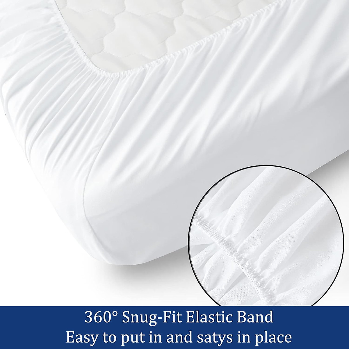 RV Short Queen Sheets Set - 600 Thread Count, 100% Egyptian Cotton Sheets - 4 Piece Bed Sheets for RV Short Queen Size Bed - Sateen Weave Hotel Quality Sheets, Breathable & Cooling (White)