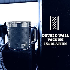 YETI Rambler 10 oz Stackable Mug, Vacuum Insulated, Stainless Steel with MagSlider Lid, Navy