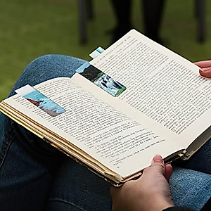 MWOOT 30 Pcs Natural Scenery Magnetic Bookmarks, Magnet Page Markers Set for Book Lovers, Creative Landscape Magnetic Page Clips Bookmark for Kids Students School Reading Supplies (30 Styles,6x2CM)