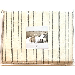 INUP Portugal Fine Linens Luxurious Home Collection 100% Cotton 3 Piece Duvet Set Matelasse French Country Multi Colors Stripe on Solid Background (Sophronia, King (U.S. Standard))