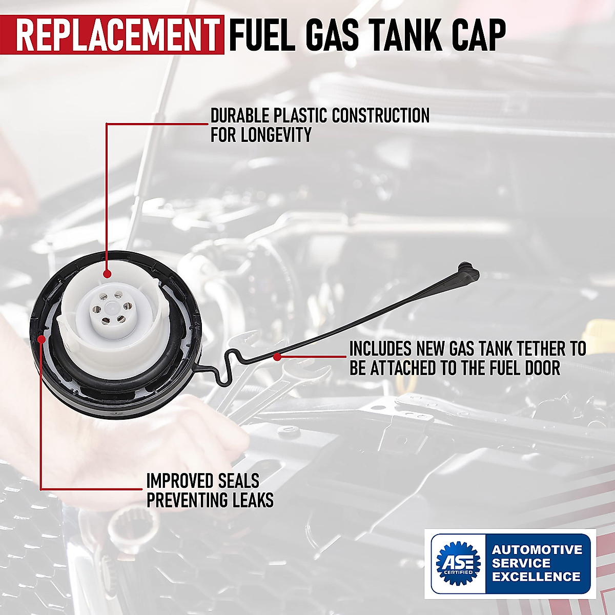 Replacement Fuel Tank Gas Cap - Compatible with Toyota & Lexus Vehicles - 4Runner, Camry, Solara, Tundra, Highlander, Sequoia, Sienna, Lexus GS300, LX470, ES330 - Replace 7730033070, 77300-33070