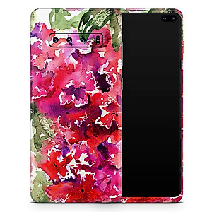 DesignSkinz Tropical Hydrangea Flowers Protective Vinyl Decal Wrap Skin Cover Compatible with The Samsung Galaxy S20 (Screen Trim & Back Glass Skin)