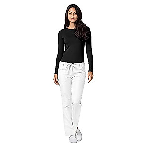 Adar Uniforms Underscrubs for Women, Long Sleeve Underscrub Comfort Tee, 2900, Black, S